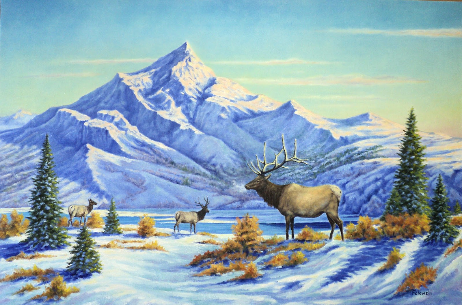 BillFolowellFineArt: "High Country Early Winter Morning" painting